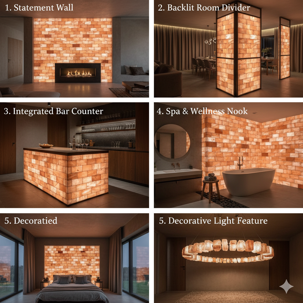 5 Stunning Uses of Himalayan Pink Salt Bricks in Interiors – Pink Salt ...